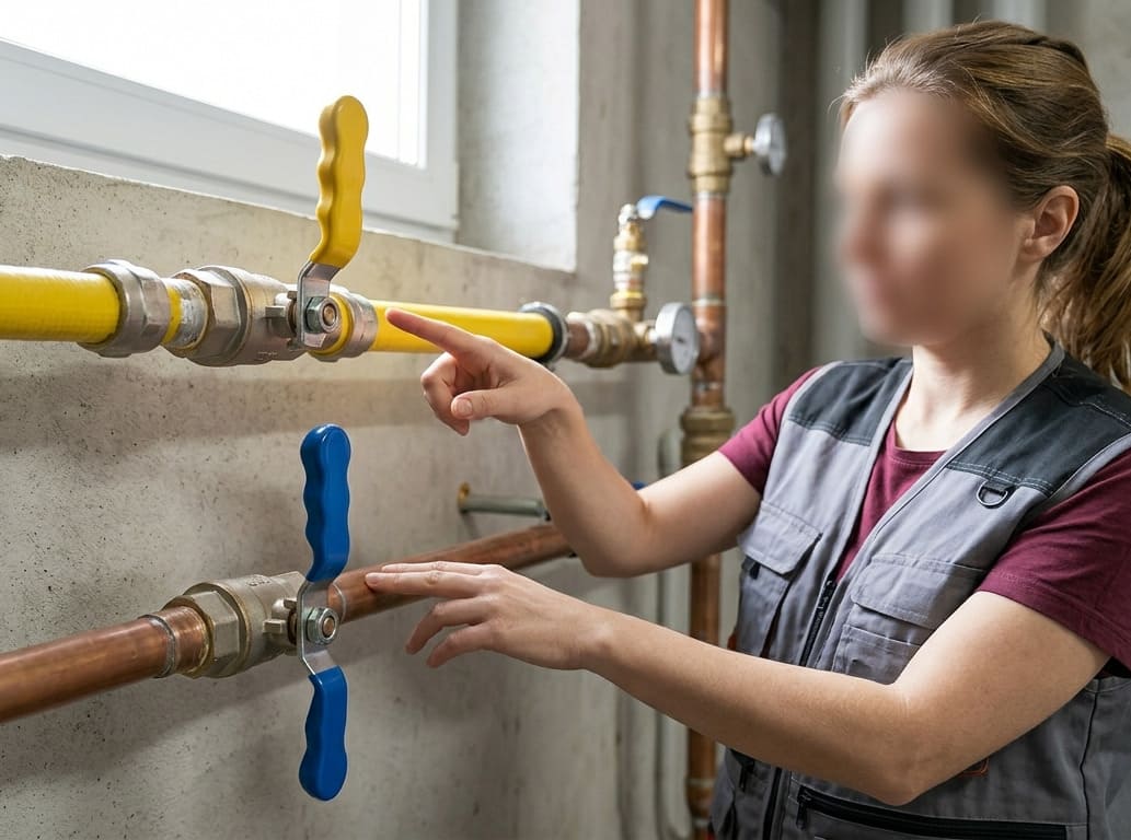 Vannes gaz vs eau : devinez la couleur de la poignée